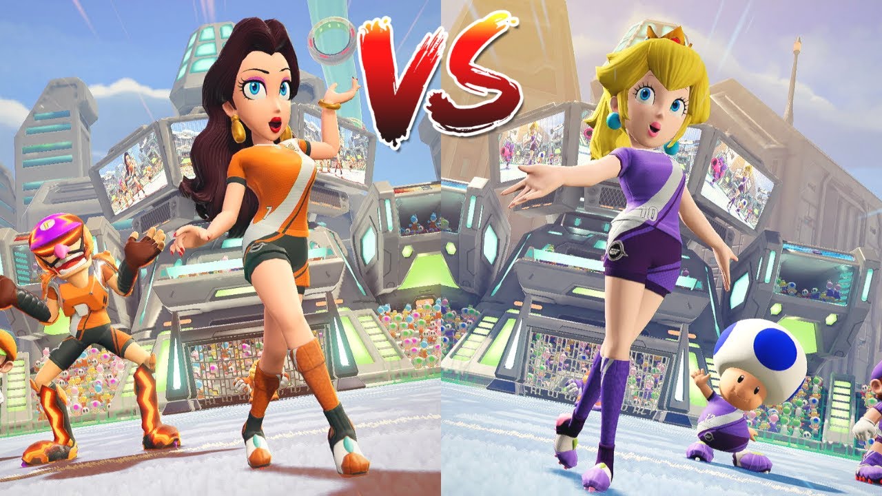 Team Pauline Vs Team Princess Peach - Battle For Mario - Mario Strikers ...