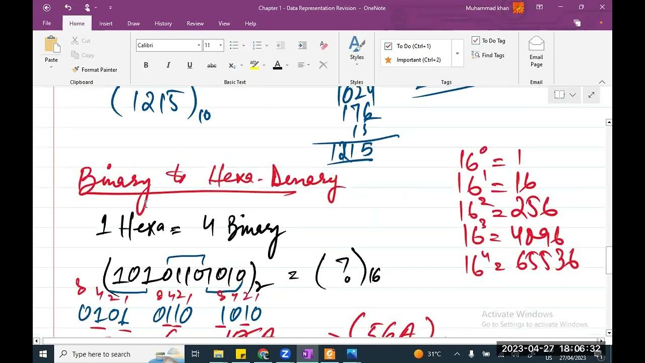 2210 Computer Science Revision Chap 1 Binary Addition | Overflow - YouTube