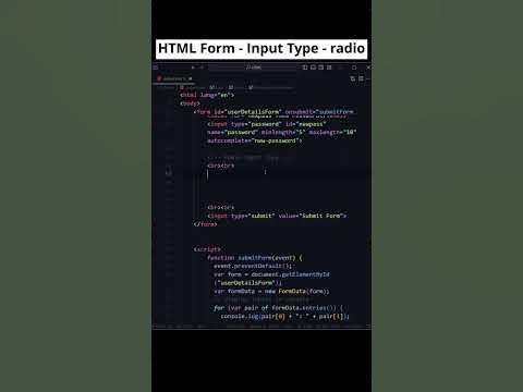 Mastering HTML Radio Inputs: Visual Examples! #htmlform #codewithmayur - YouTube