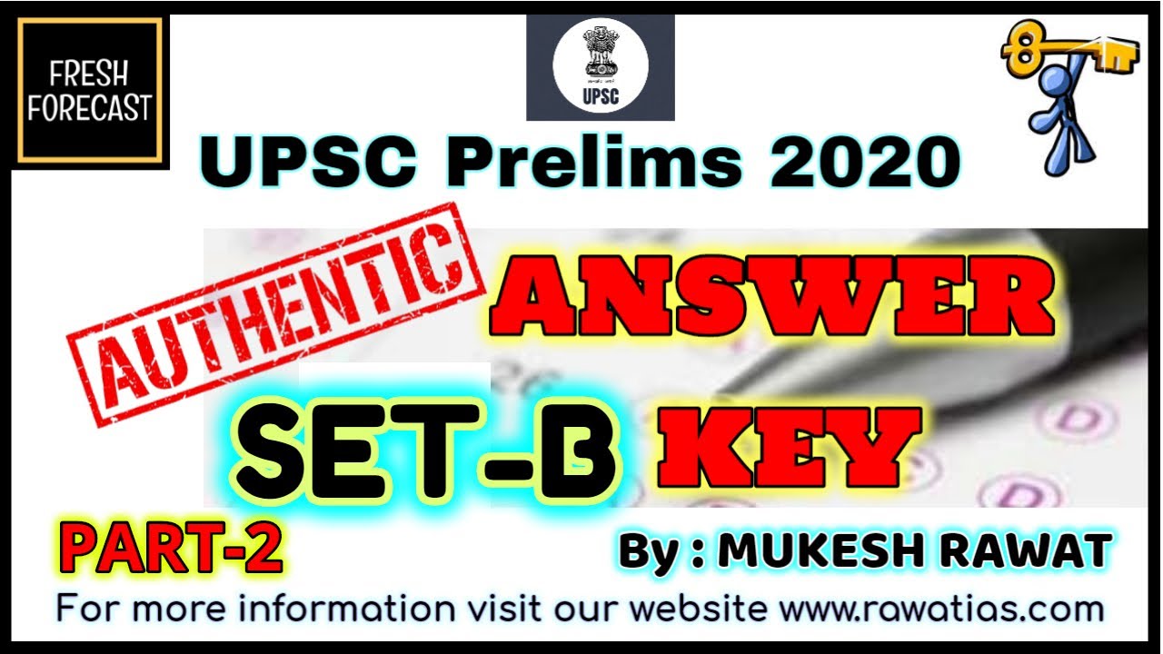 UPSC Prelims 2020 Answer Key SET-B Part-2 | Question Paper Analysis ...