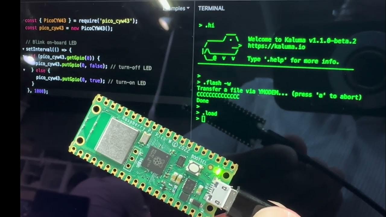 JavaScript ＋ オンライン開発環境で「Raspberry Pi Pico W」の開発（「Kaluma」を利用） - YouTube