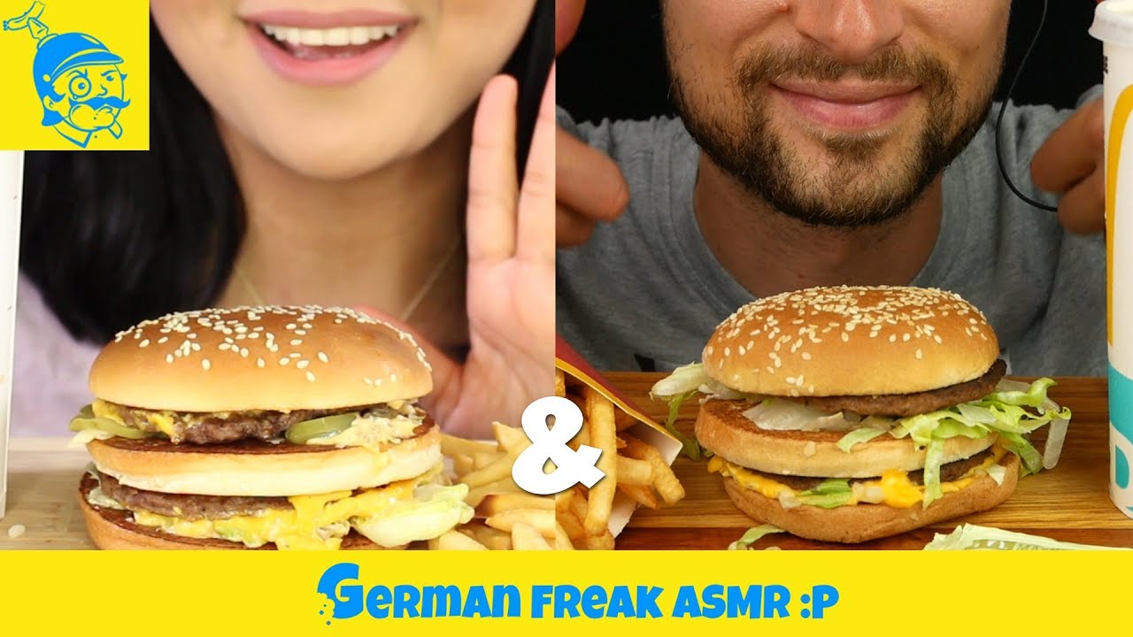 ASMR Hungry Cakes & German Freak eating Big Macs from McDonalds ...