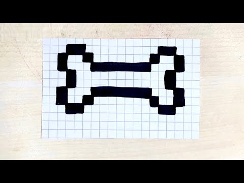 How to draw bones with pixel art🦴#pixelart - YouTube