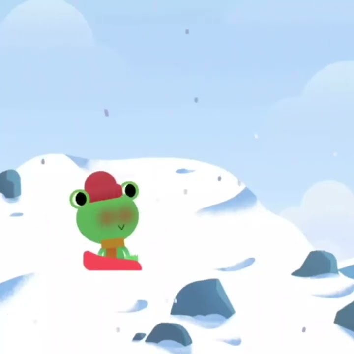 Google Weather Frog #2: Froggy goes sledding - YouTube