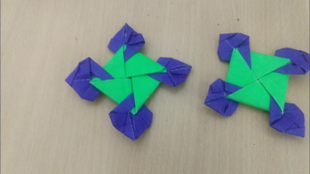 Origami fidget spinner by Jeremy shafer (Fun to do origami 🦸😃) - YouTube