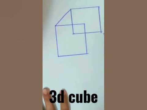 how to draw 3d cube #3d drawing # tutorial - YouTube