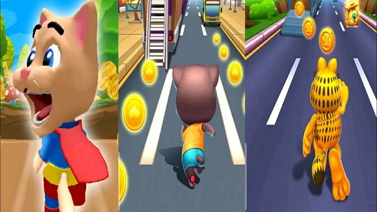 Cat Hero Run - Cat Runner Game VS Cat Runner: Decorate Home VS Garfield ...