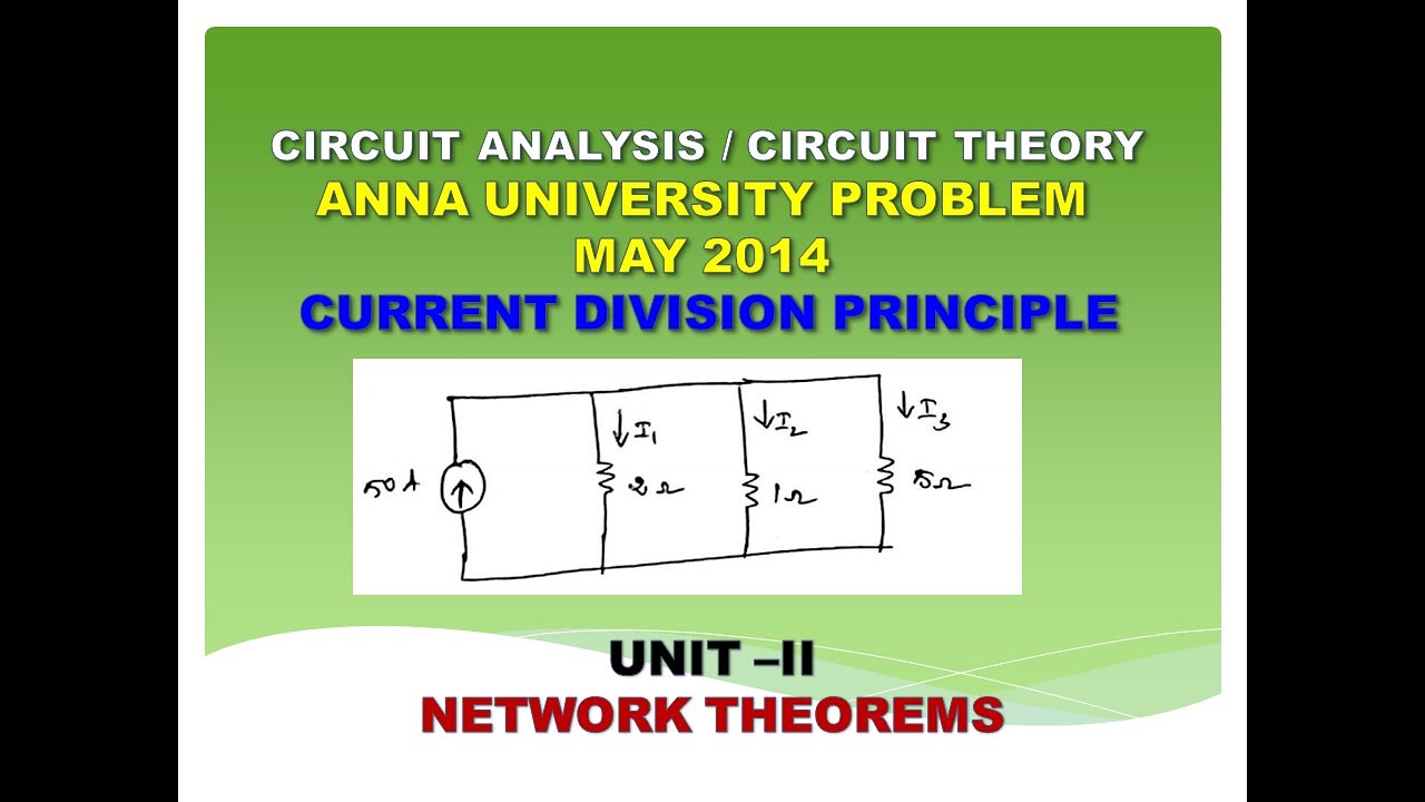 Current division principle solved problem | Circuit analysis | Circuit ...