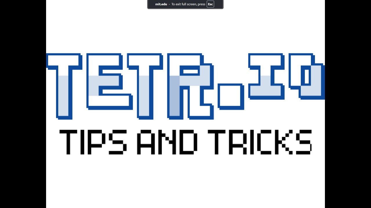TIPS AND TRICKS TO GET BETTER AT TETR.IO! - YouTube