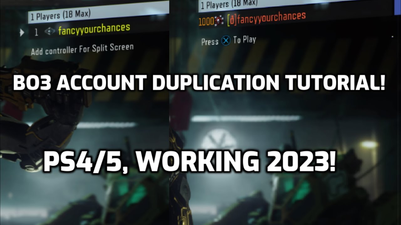 BO3 ACCOUNT DUPLICATION GLITCH TUTORIAL! | PS4/5 - YouTube