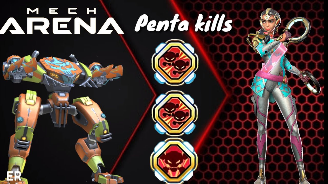 New Mech Arena official Challenge⚡Penta kill⚡5 kills at a time⚡Godlike⚡ ...