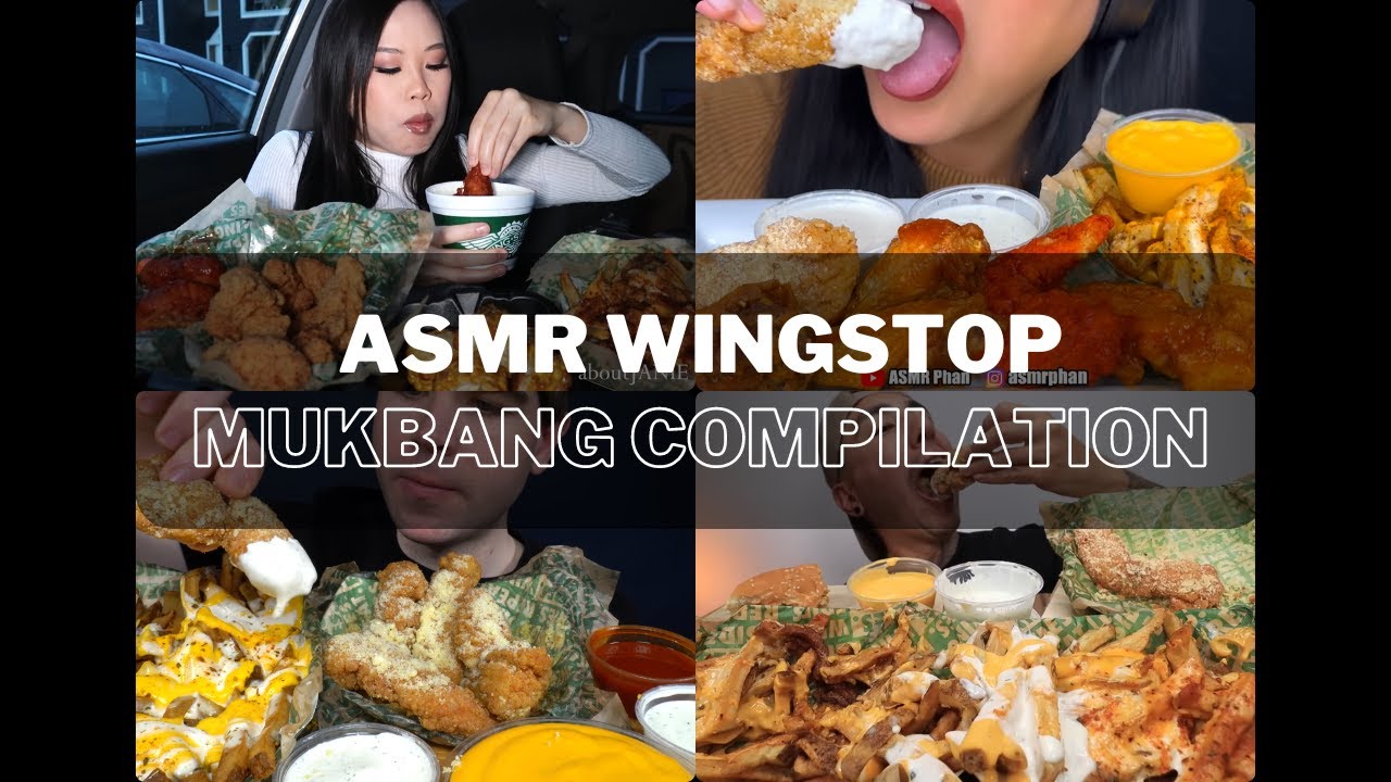 ASMR WINGSTOP MUKBANG COMPILATION - YouTube