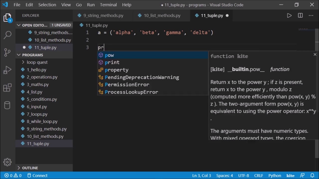 14 Tuples Data Structures In Python Python Tutorials Youtube 8732