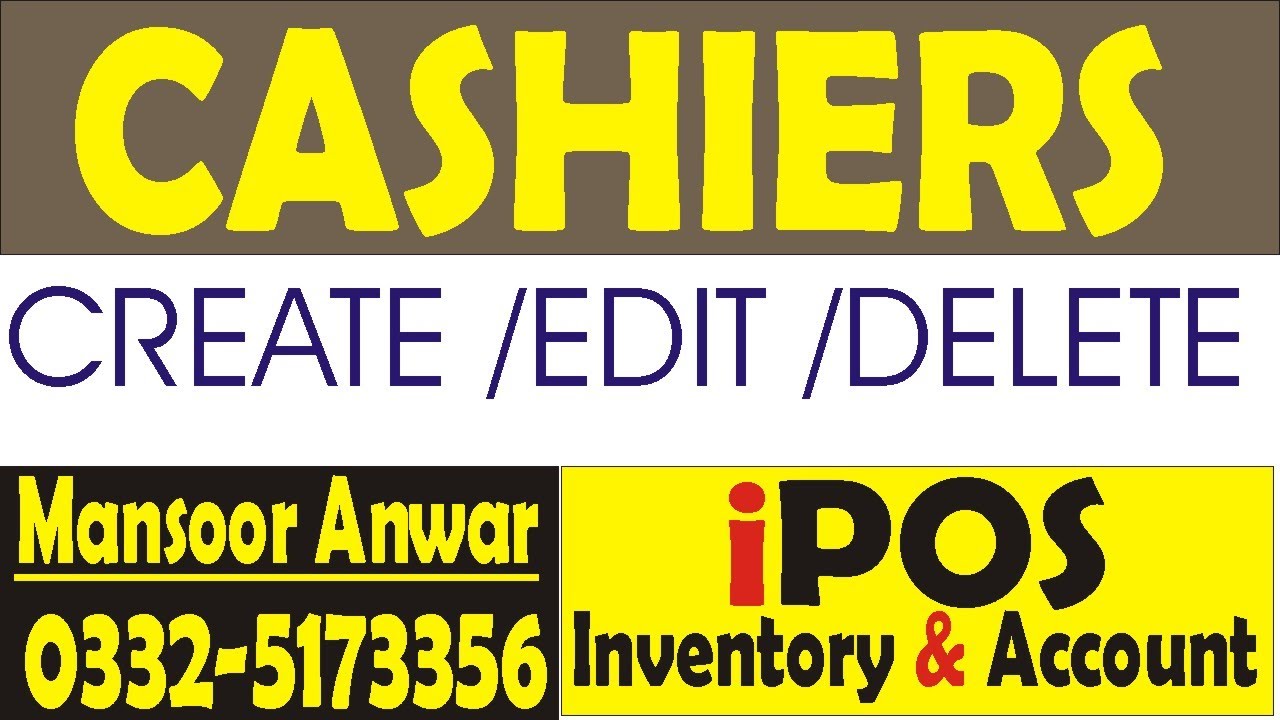 How to Create POS USER || Cashier || (IPOS) |Mansoor Anwar (Urdu/Hindi ...