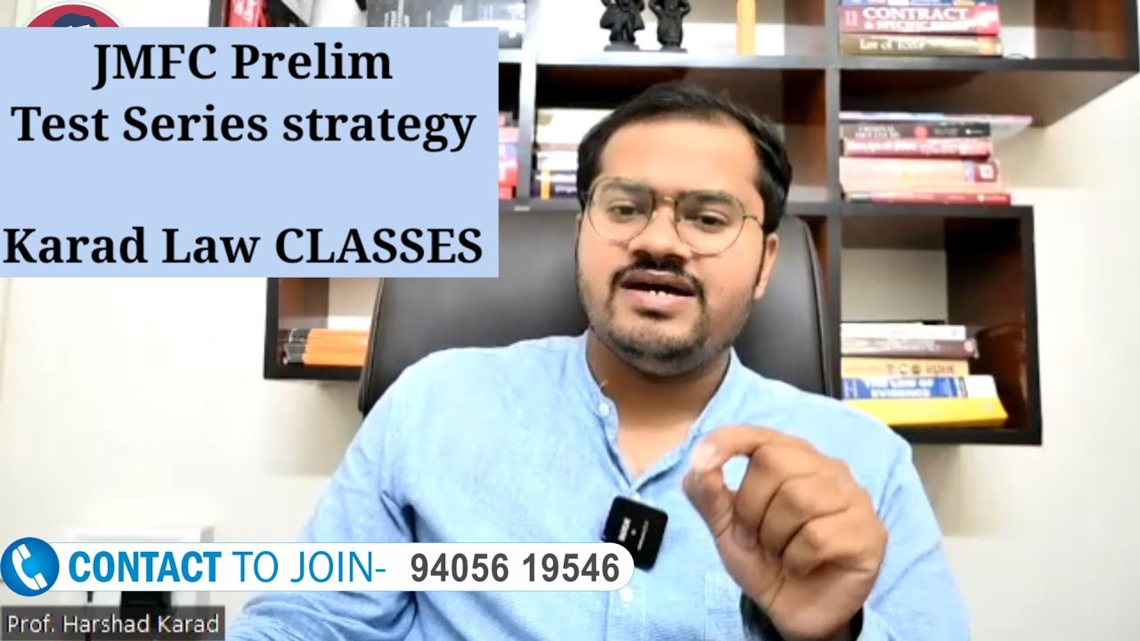 JMFC Prelim Test Series Strategy, First Lecture - YouTube