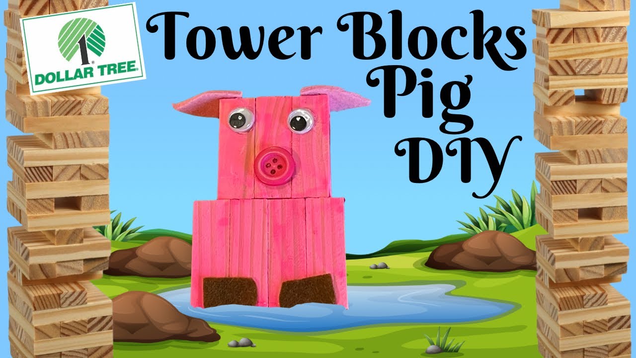 DIY Pig - The Ultimate Tower Block Craft Challenge! - YouTube
