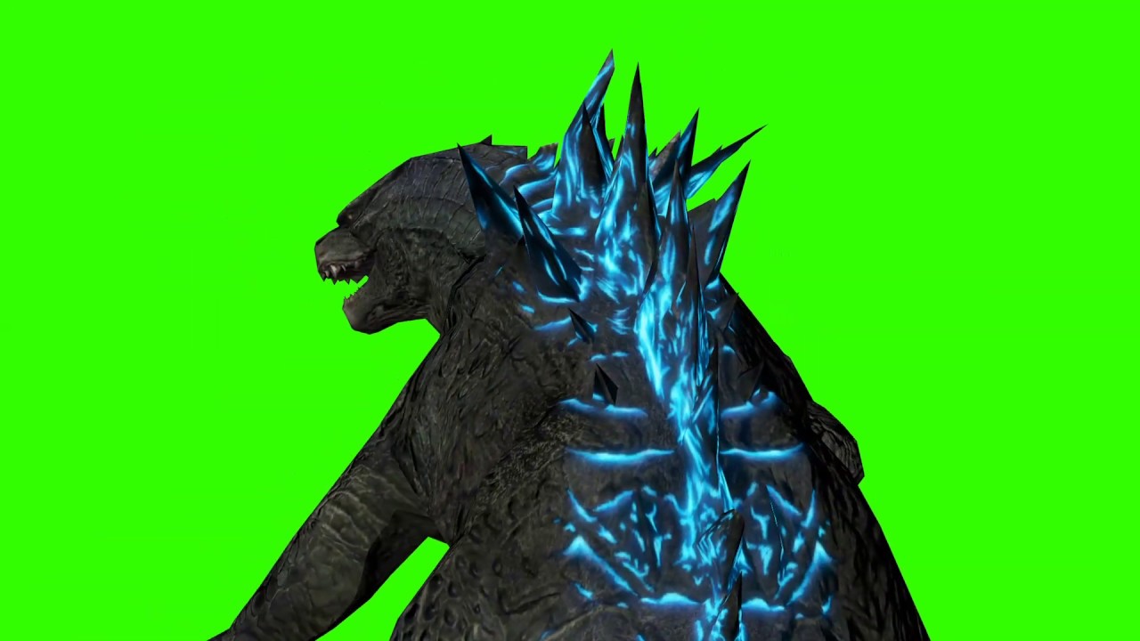 *New* Godzilla King Of The Monster Animation IDLE IN GREEN SCREEN - YouTube