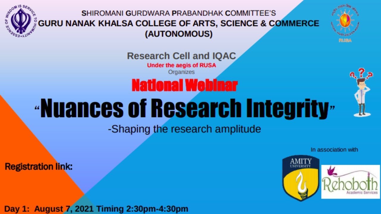 National Webinar - Nuances of Research Integrity - Day 1 - YouTube