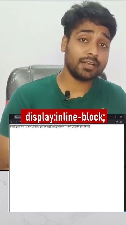 Display inline-block In CSS | CSS Display - YouTube