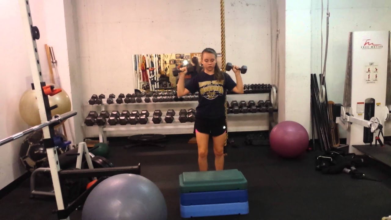 Step-Up Shoulder Press - YouTube