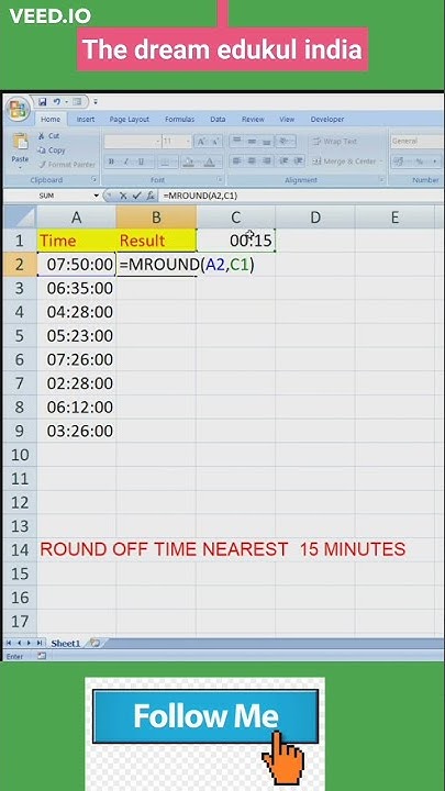 Round time 😲😲 #mround #roundtime #exceltips #exceltutorial #excel @thedreamnagaur9055 - YouTube