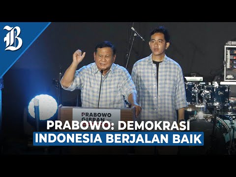 [Full] Pidato Prabowo Tanggapi Unggul di Semua Quick Count Pilpres 2024