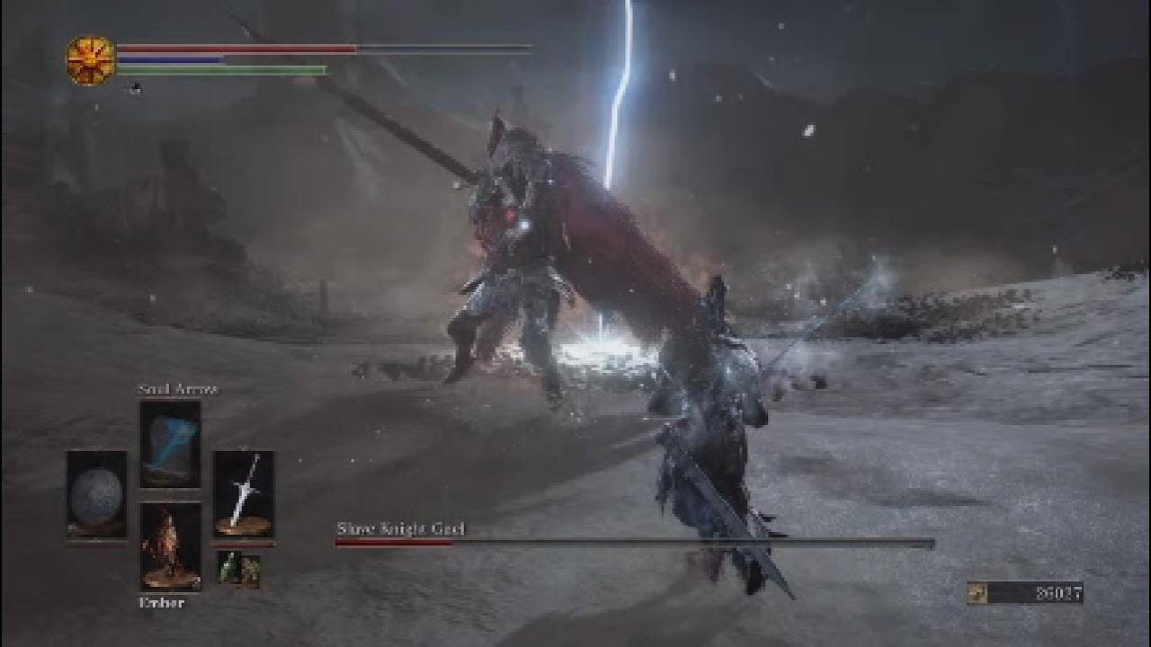 Darksouls 3 boss fight Slave Knight Gael - YouTube