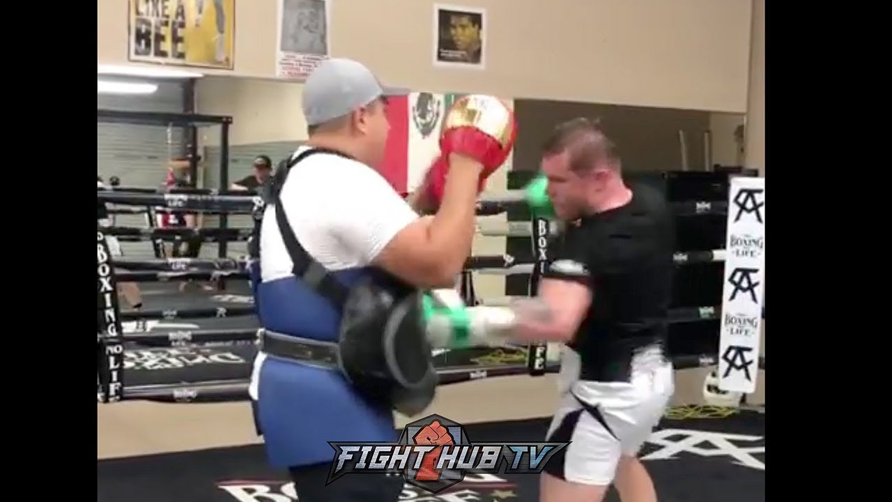 Canelo Looking Powerful Working On Mitts, Throwing Body Shots - Boxing ...