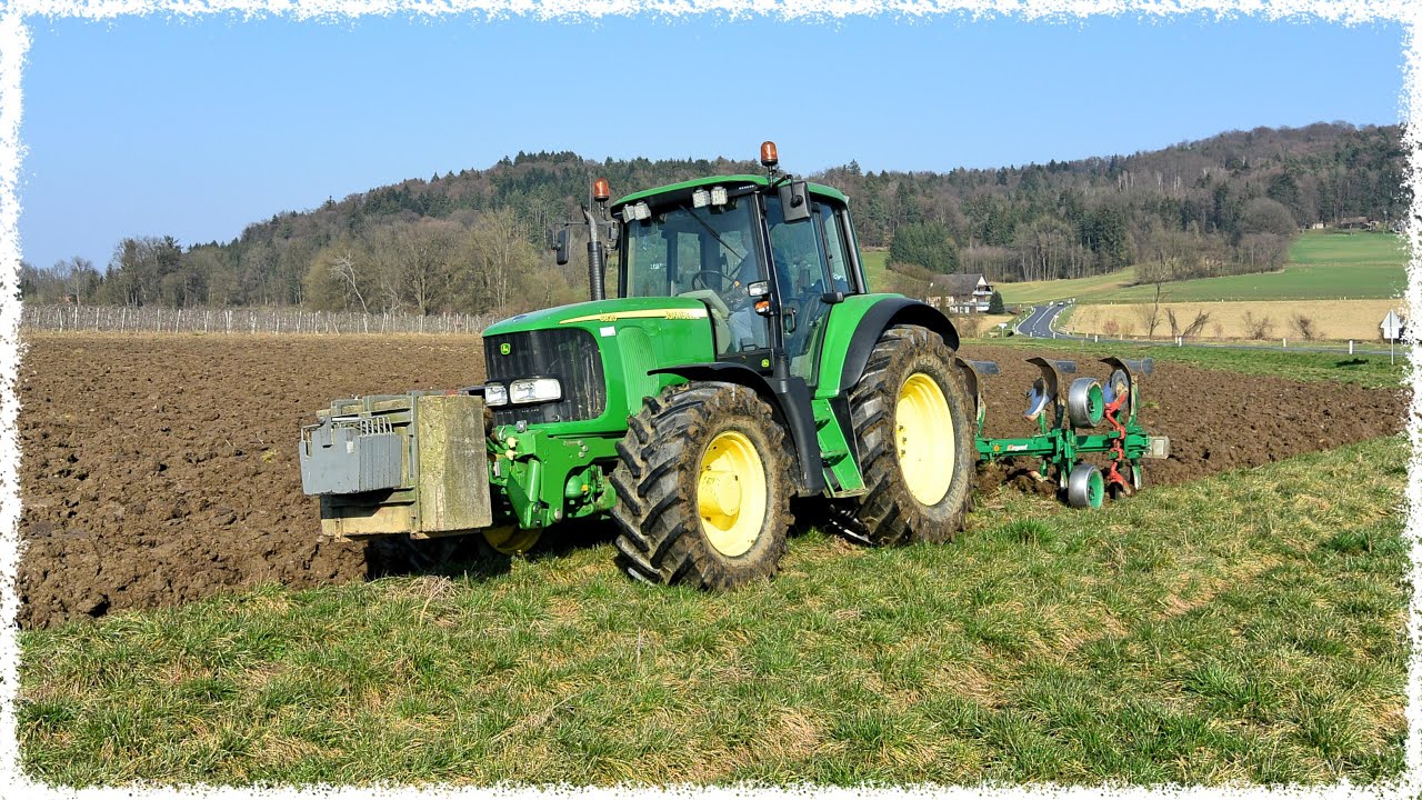 Pflügen | John Deere 6820 & Regent 4-Schar Pflug | GoPro - YouTube