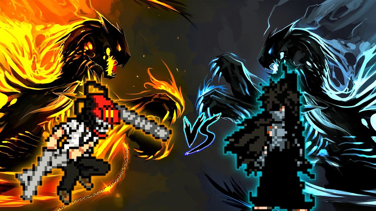 Chainsaw Man(Denji)(new) VS Ichigo V4(All Form) in Jump Force Mugen ...