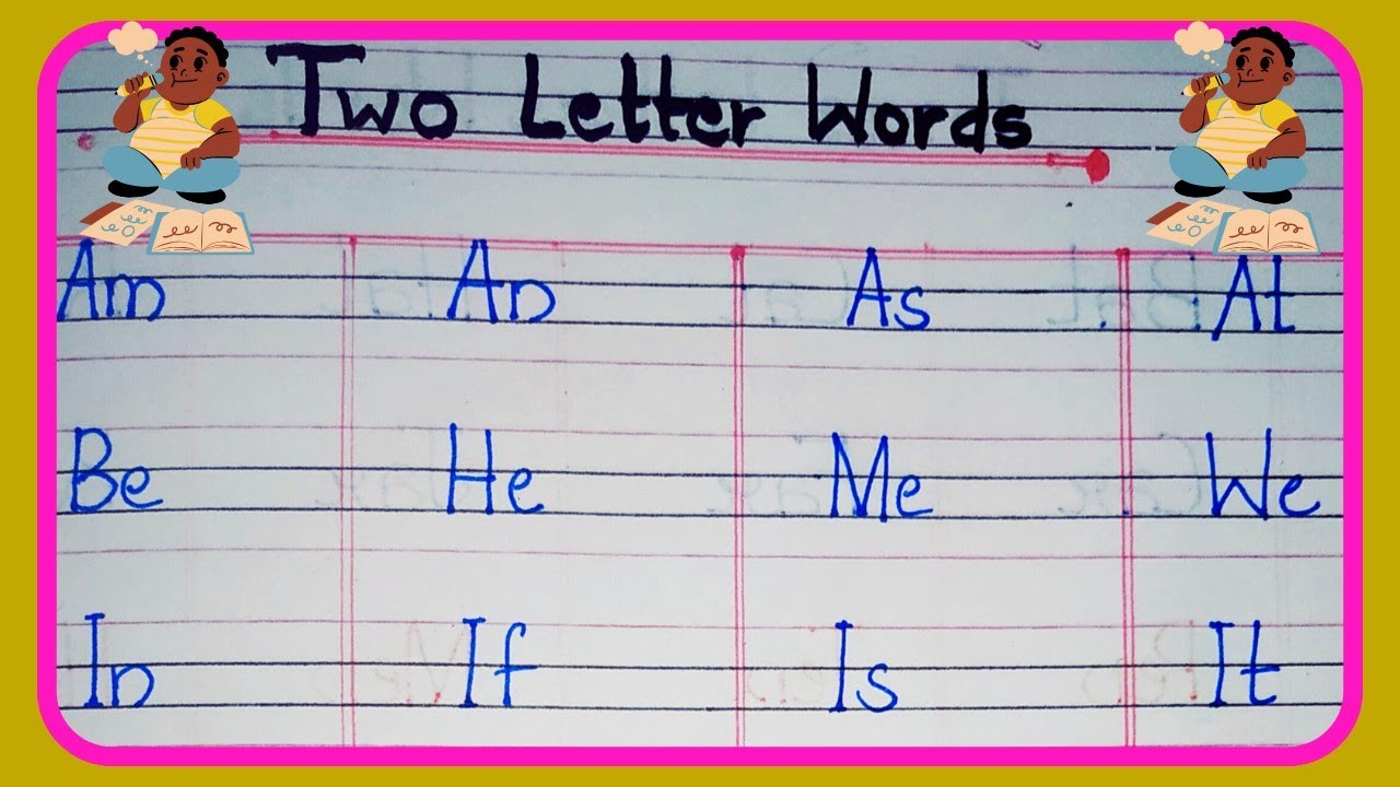 Two Letter Words In English/2 Letter Words In English/Phonics Letter ...