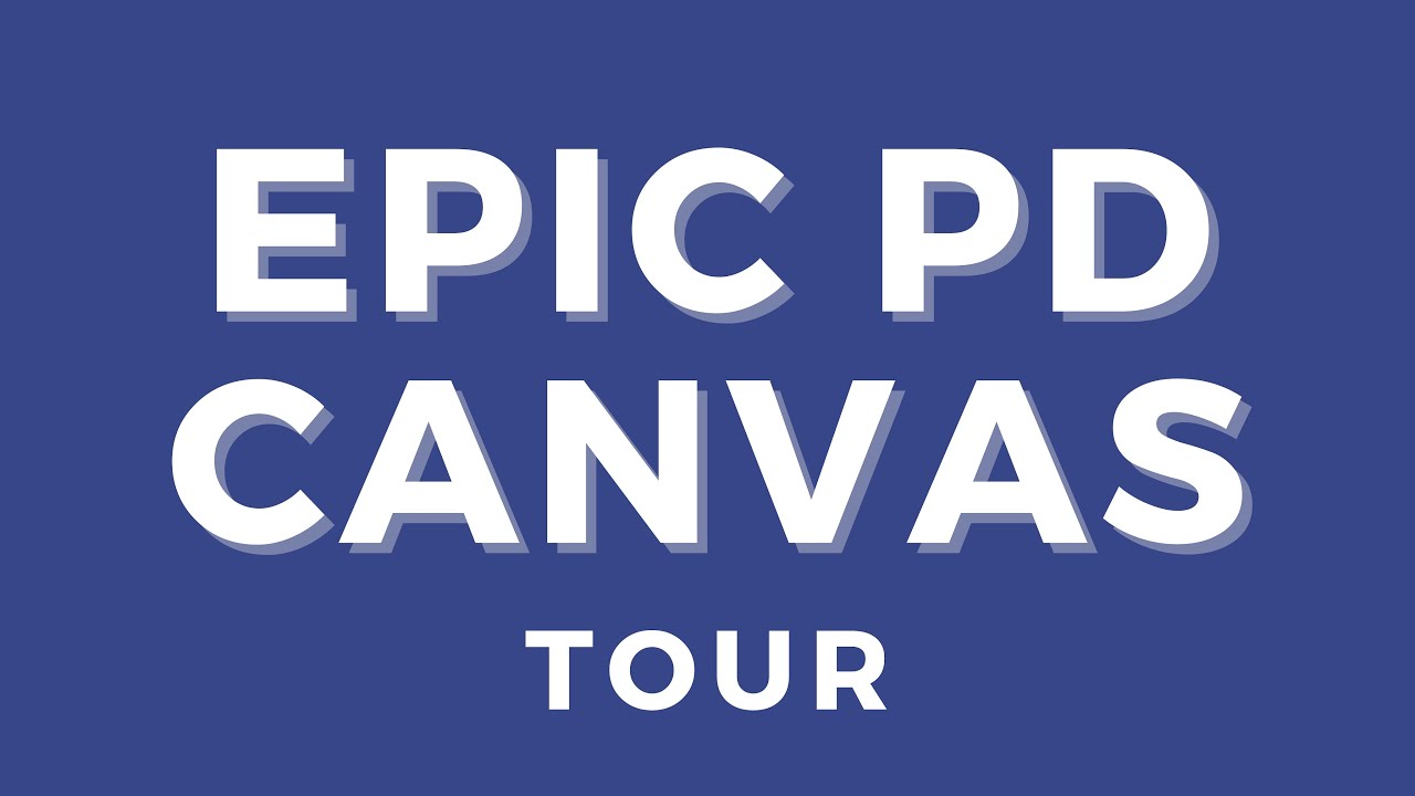 EPIC PD Canvas Course Tour - YouTube