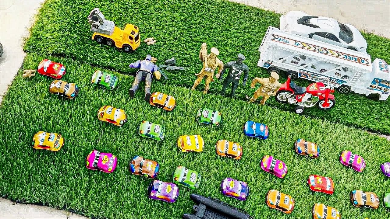 Kids Plastic Toys Collection Unboxing, Car, Truck, JCB, Bike, Soldiers ...