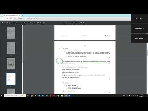 IGCSE ICT 0417 March 21 P31 webpage - YouTube