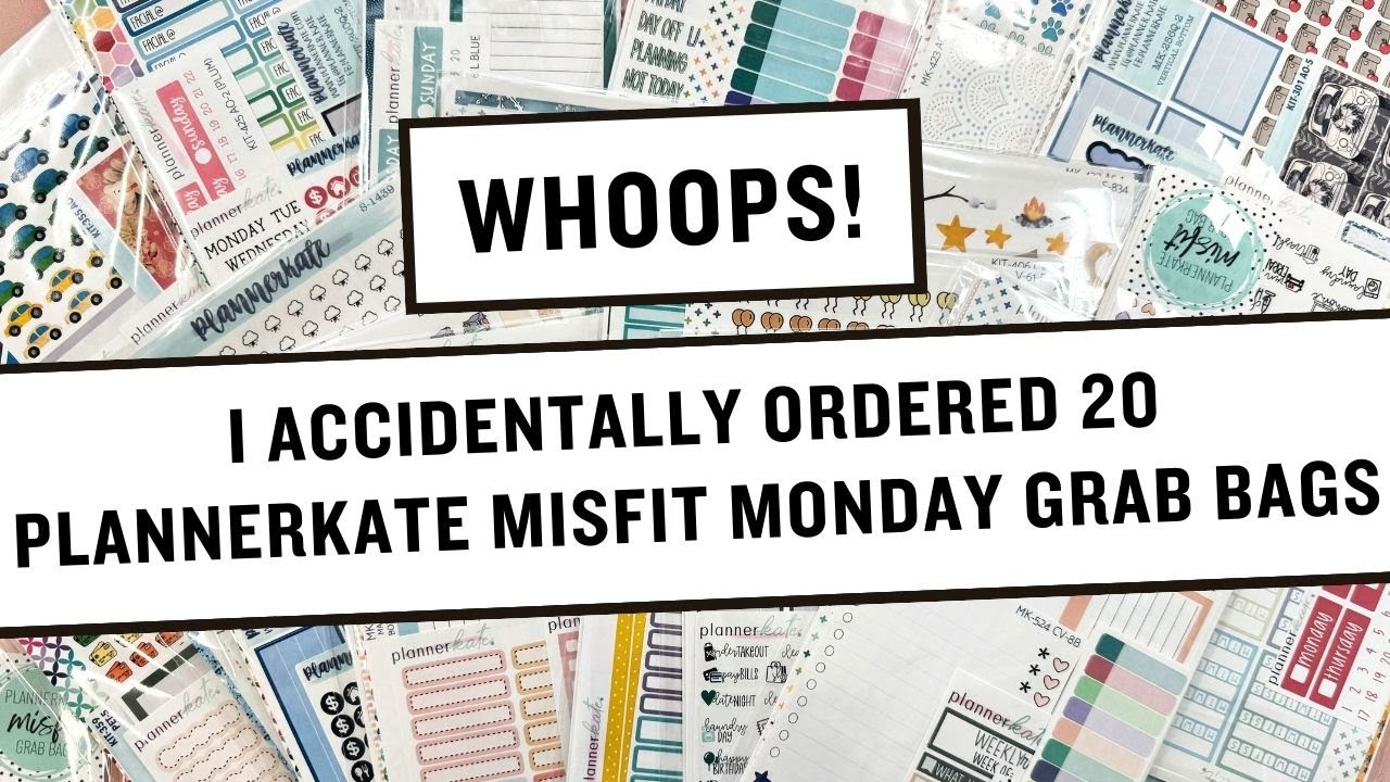 Unboxing | Accidentally Ordered 20 Planner Kate Misfit Monday Grab Bags ...