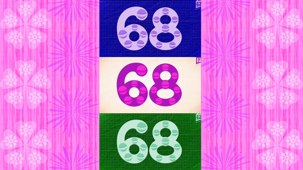 Endless Numbers Count 68, Rgb Color Effect, Bevel Effect, Color ...