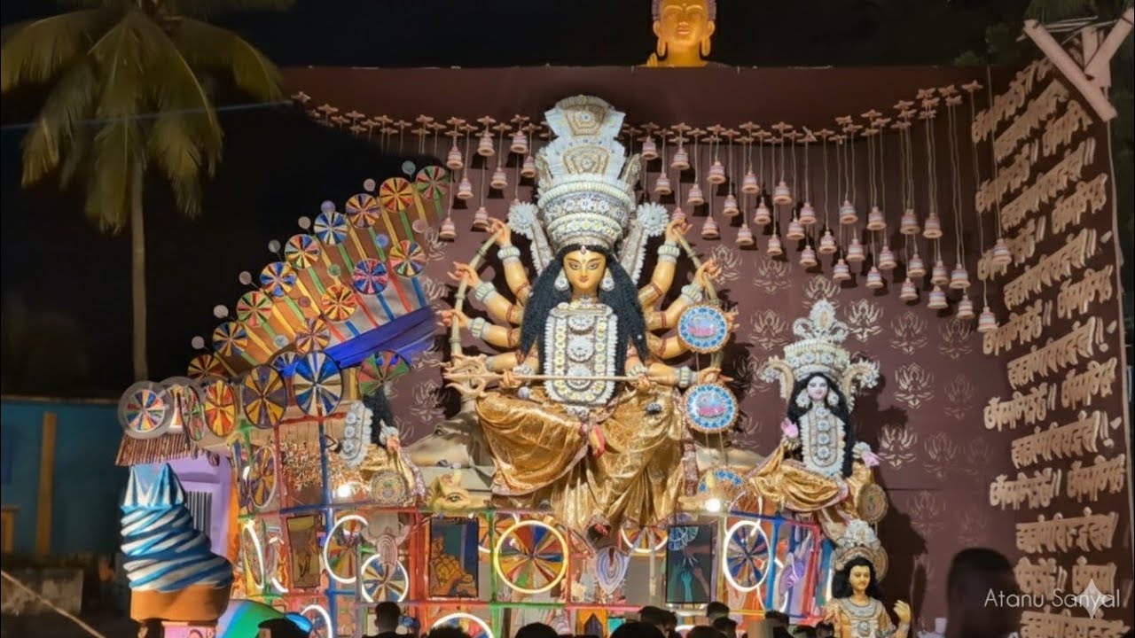 Bongaon Durga Puja 2025 আলো ঝলমলে প্যান্ডেল হপিং | Colorful Lighting ...