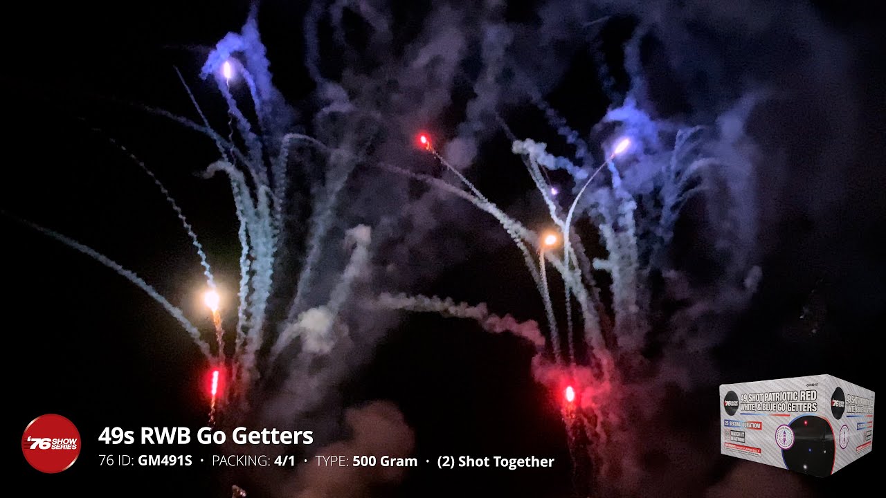 GM491S 49s RWB Go Getters - 500 Gram Patriotic Firework - '76 Show ...