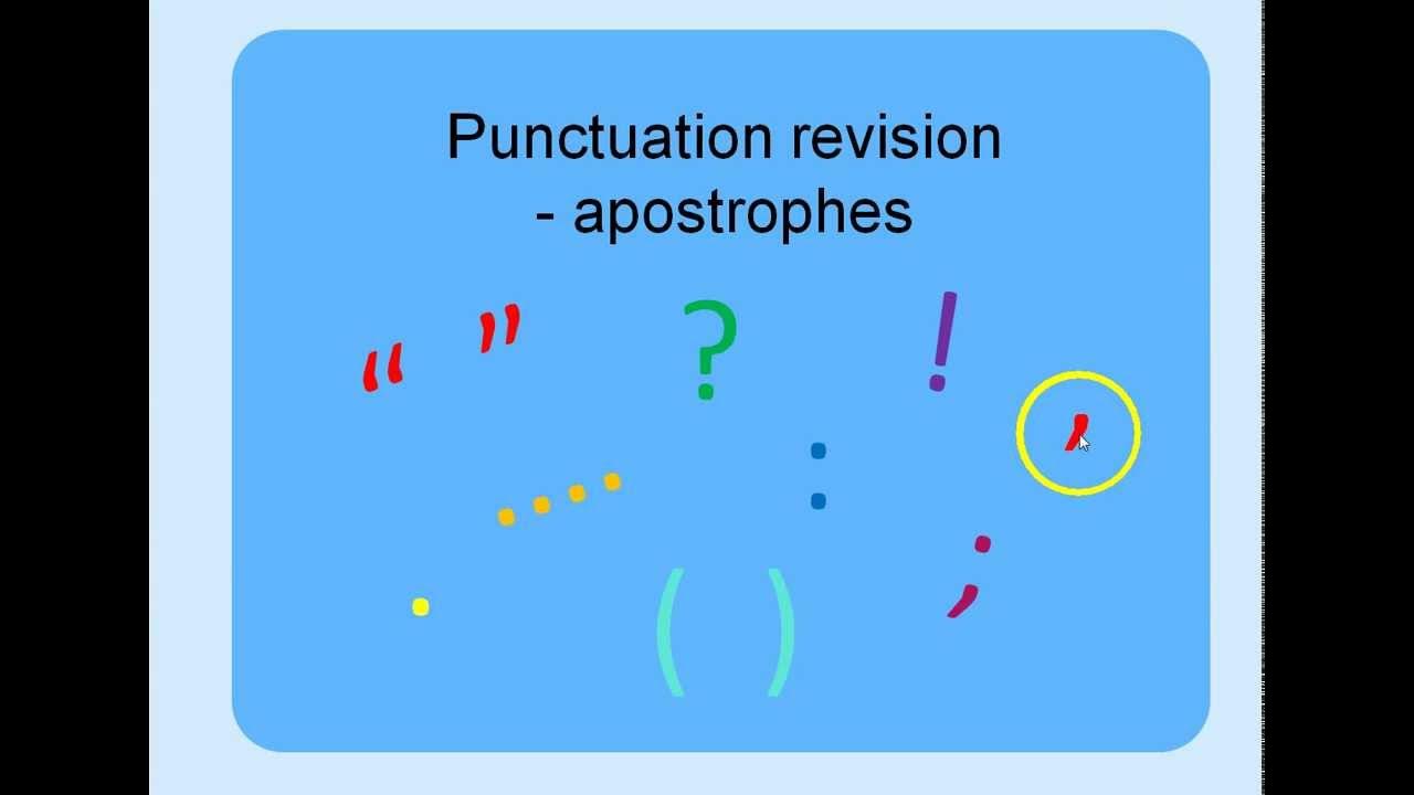 Apostrophe tutorial - YouTube