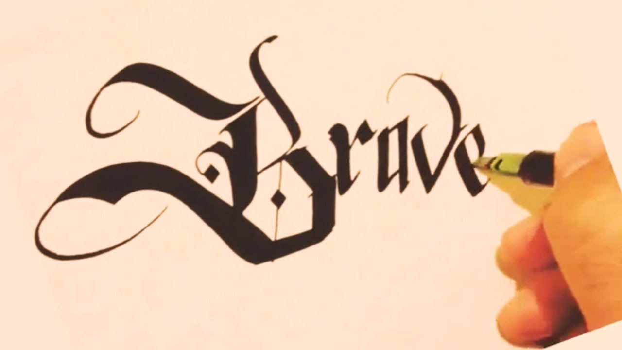 Calligraphy - Brave - YouTube