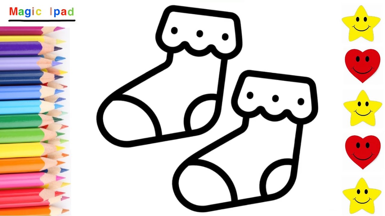 Como dibujar CALCETINES DE BEBE | dibujos para niños 💓⭐ How to draw ...