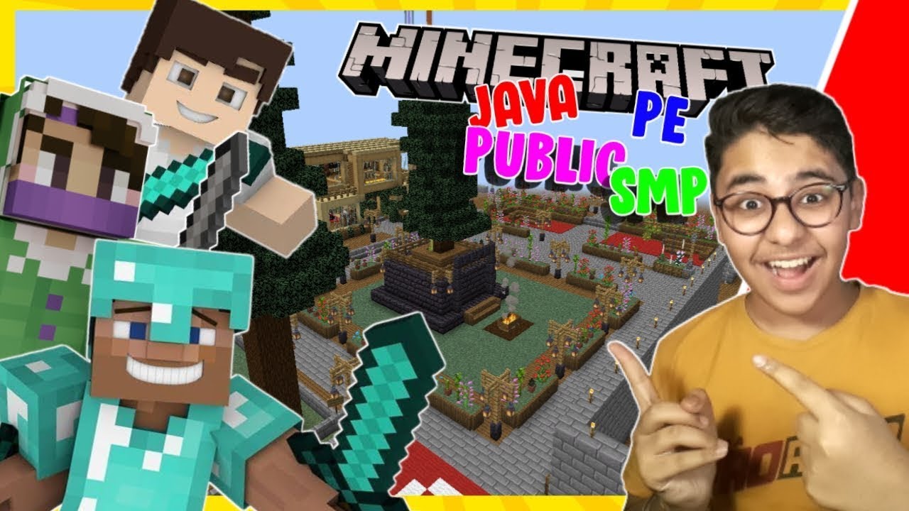 🔴Minecraft Public SMP || decorating my smp || Bedrock + java SMP || 24/ ...