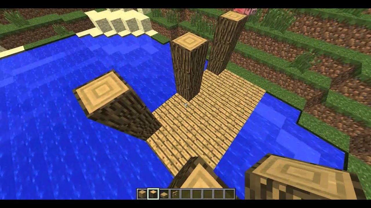 Como Hacer Un Muelle En Minecraft - YouTube