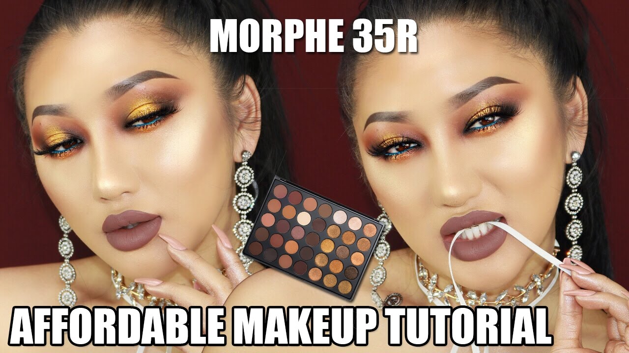 GOLDEN SPOTLIGHT EYE USING ALL AFFORDABLE PRODUCTS || ft MORPHE 35R ...