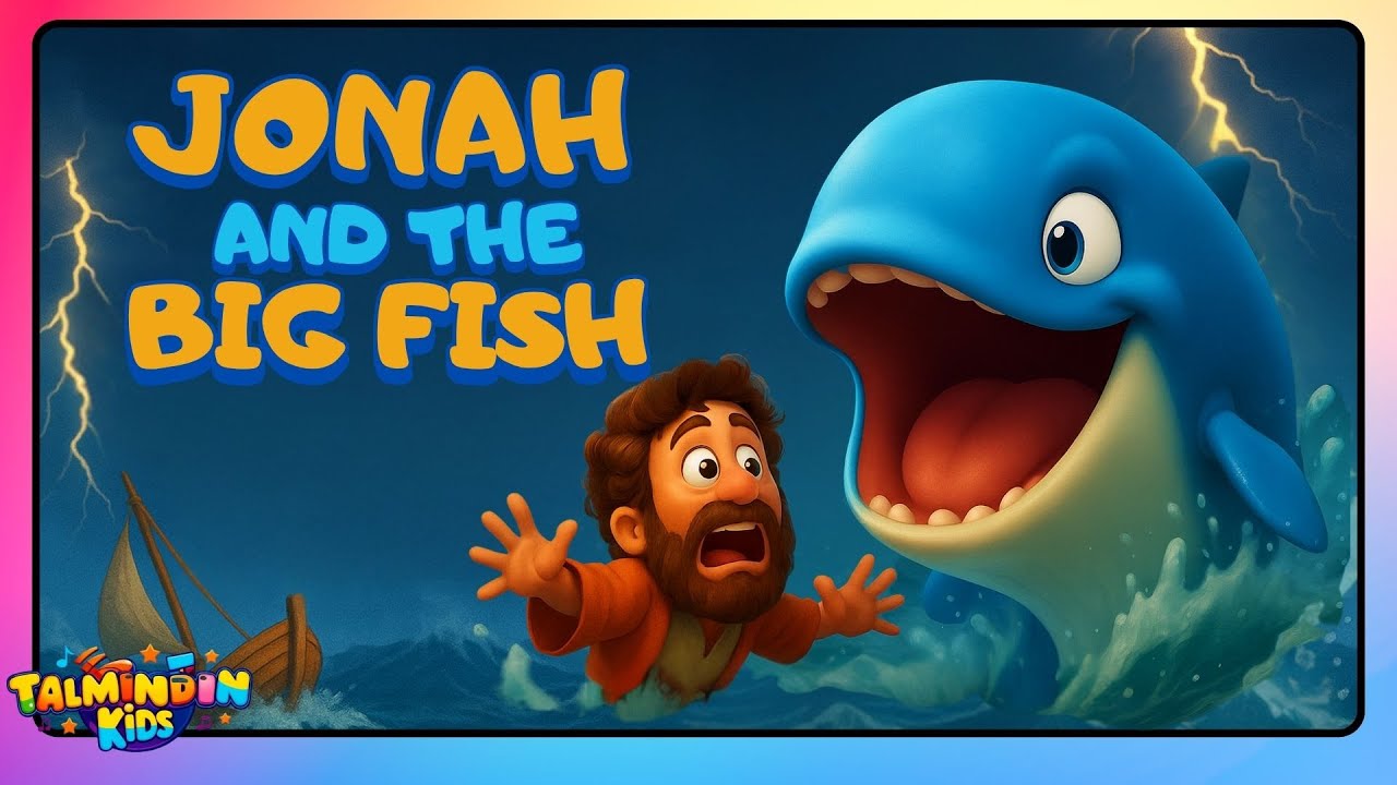 "Jonah and the Big Fish 🐋 | Bible Song for Kids with Fun Gestures ...