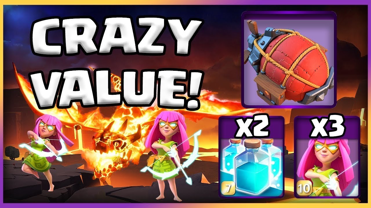 Clash of clans super archers blimp best attack || coc lava loon 3 star ...