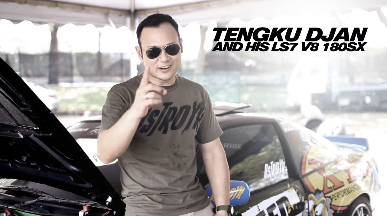 Tengku Djan DRIFTS LS7 V8 180SX! + Formula Drift Asia 2013 interview ...