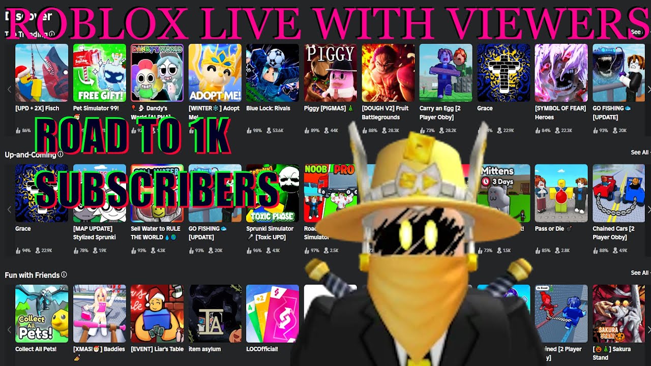 ROBLOX LIVE | GIVEAWAY AT 1K | #roadto1k - YouTube