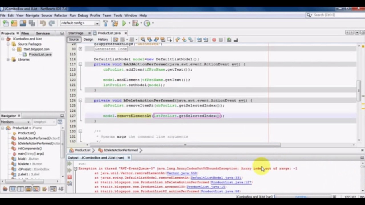 Java Swing Jcombobox And Jlist Example Youtube
