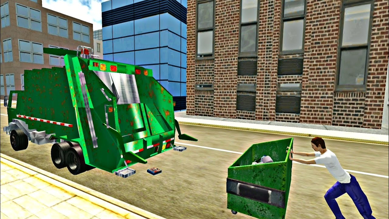 Garbage collecting truck driver game | Trash truck driving games ...